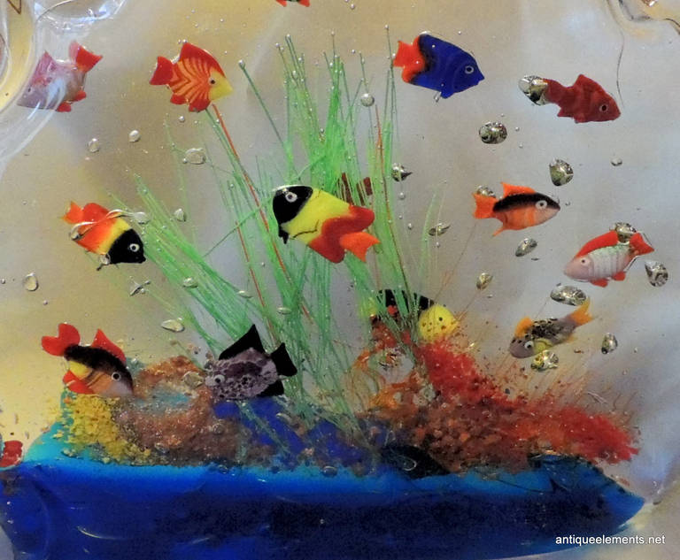 A Rare And Large Murano Glass Aquarium Glass Fish Sculpture Huge ...