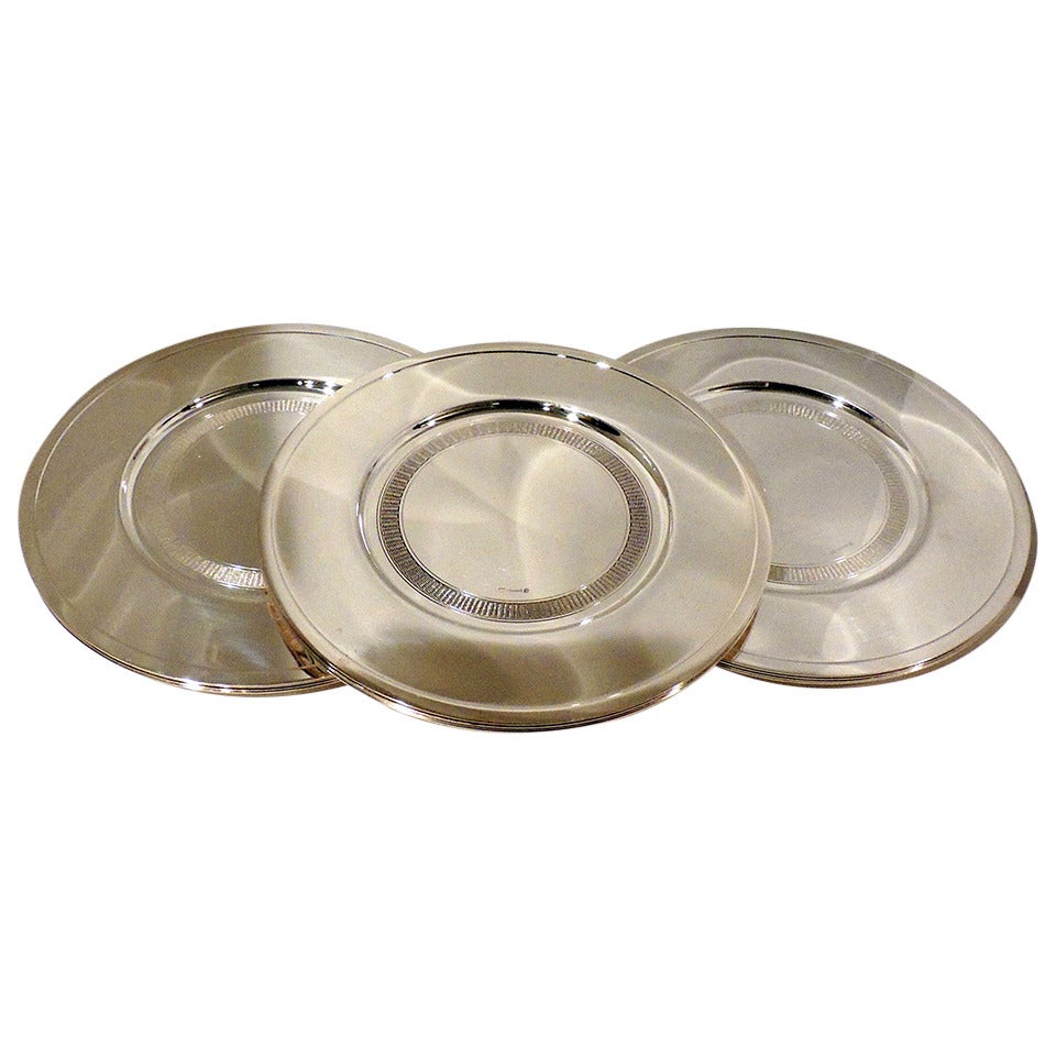 Formal Elegance In This Set Of 12 French Christofle Silver Plated Under ...