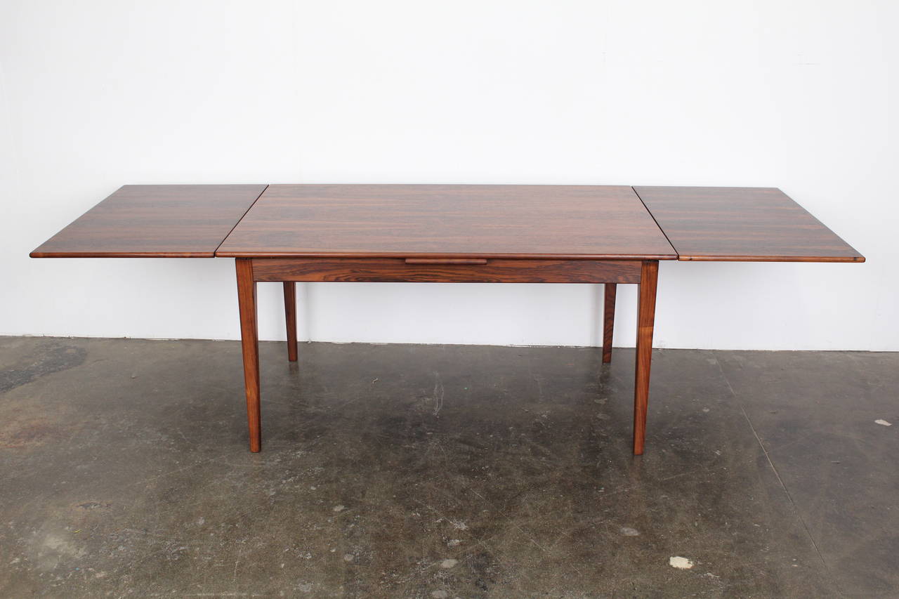 Danish Midcentury Rosewood Expandable Dining Table at 1stDibs