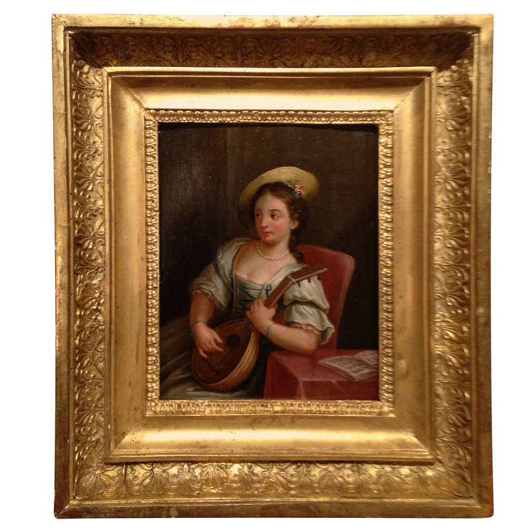 18th Century French "Mandolin Player" at 1stDibs