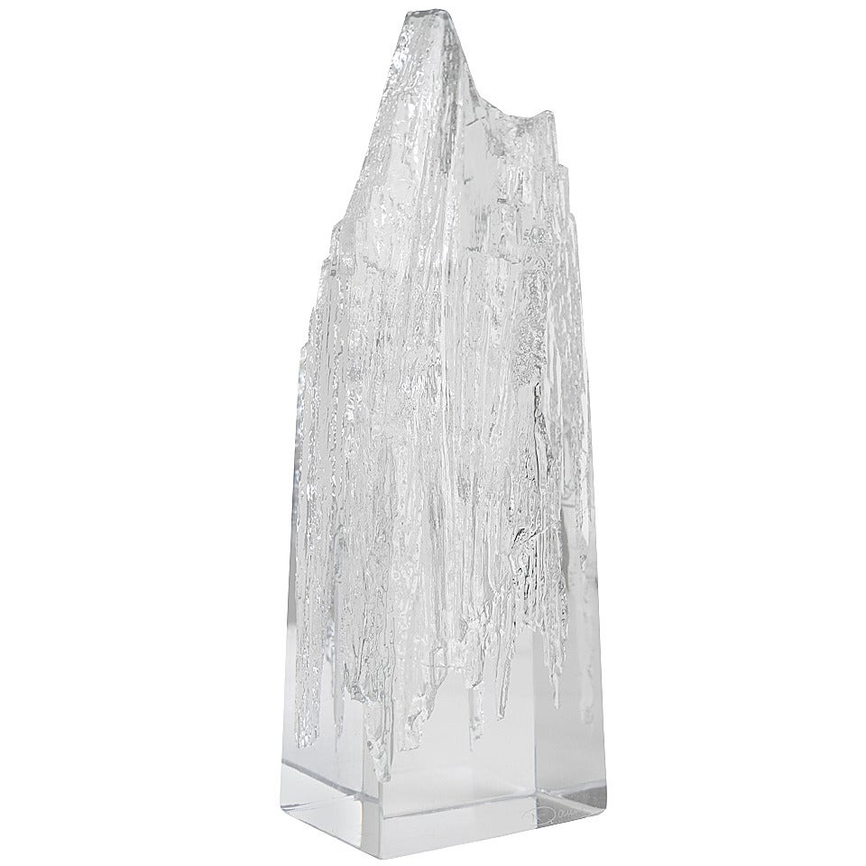 Crystal Iceberg Sculpture by Daum France For Sale at 1stDibs