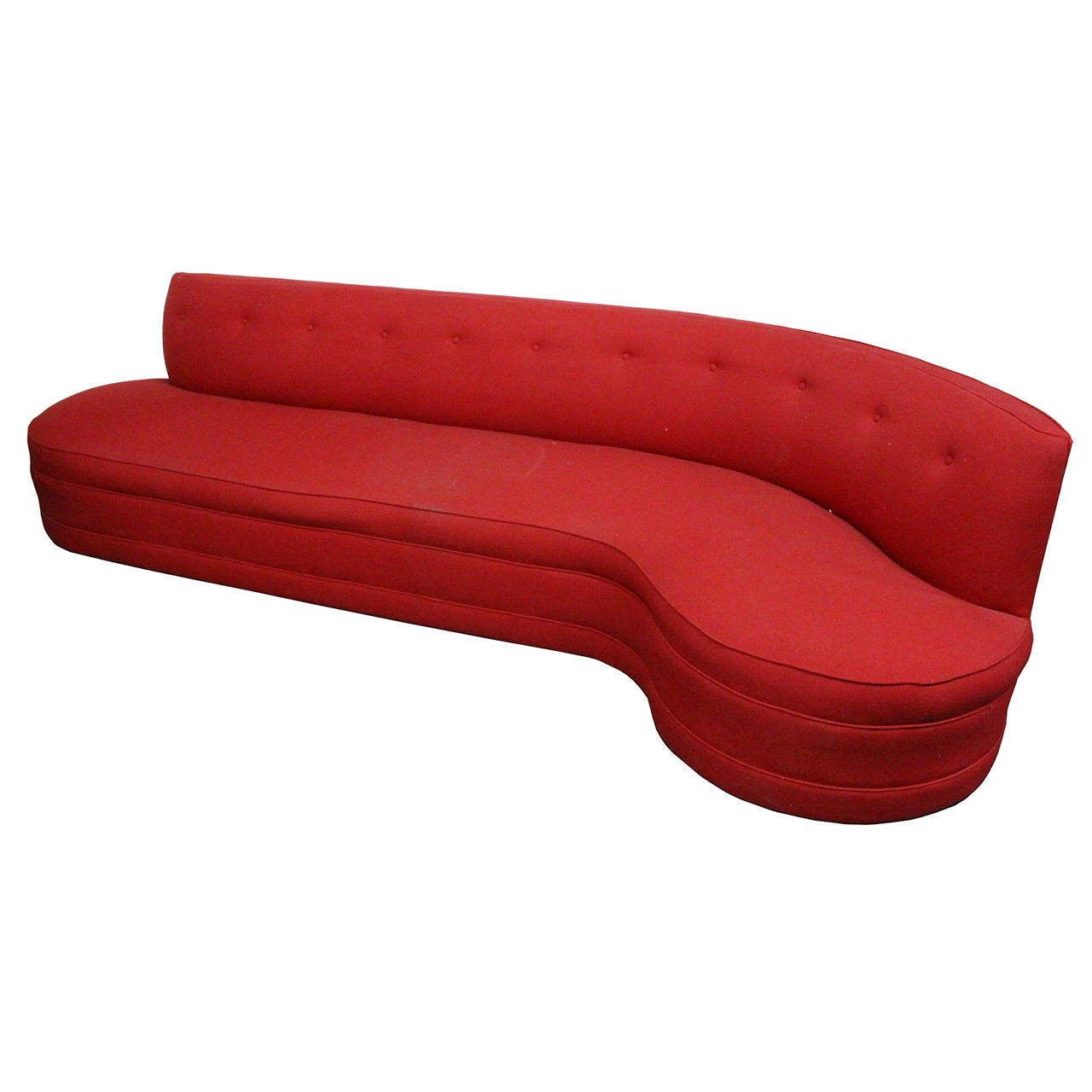 Large Mid-Century Red Sofa at 1stDibs