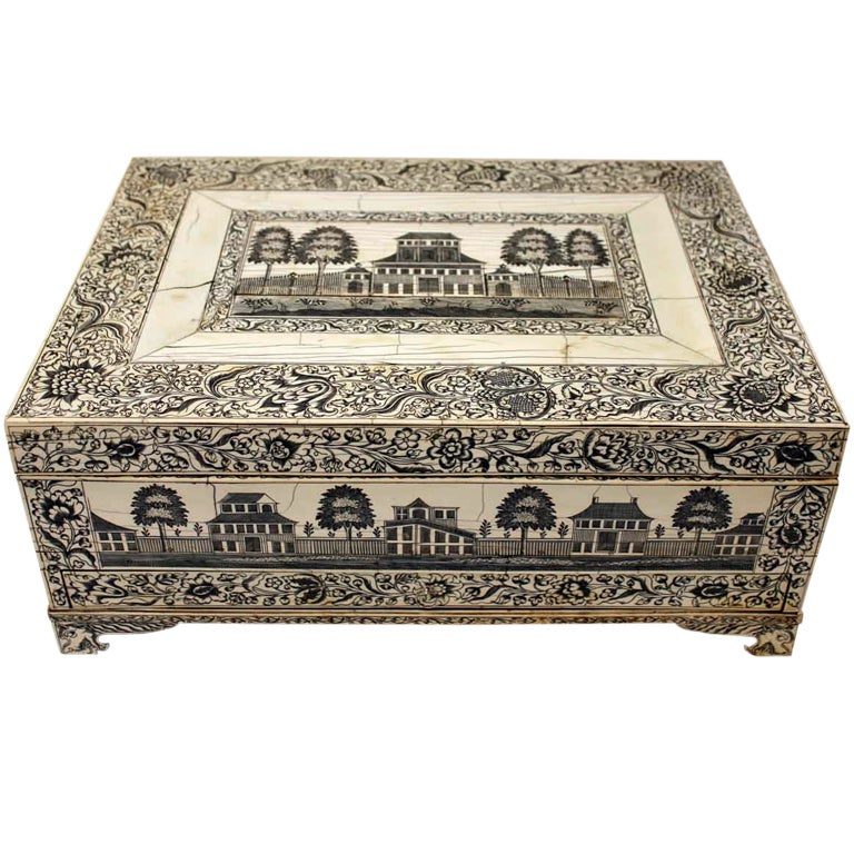 A Very Large 18Th Century Anglo Indian Ivory Dressing Box at 1stDibs