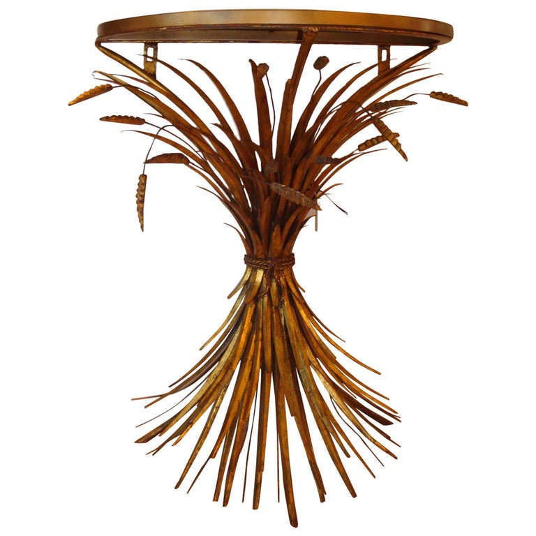 Italian Gilt Metal Wheat Demilune at 1stDibs