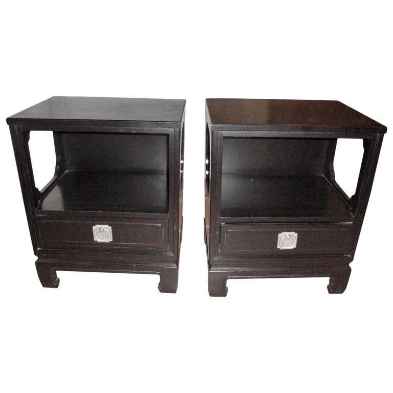 Pair of Vintage, Asian Inspired Side Tables at 1stDibs