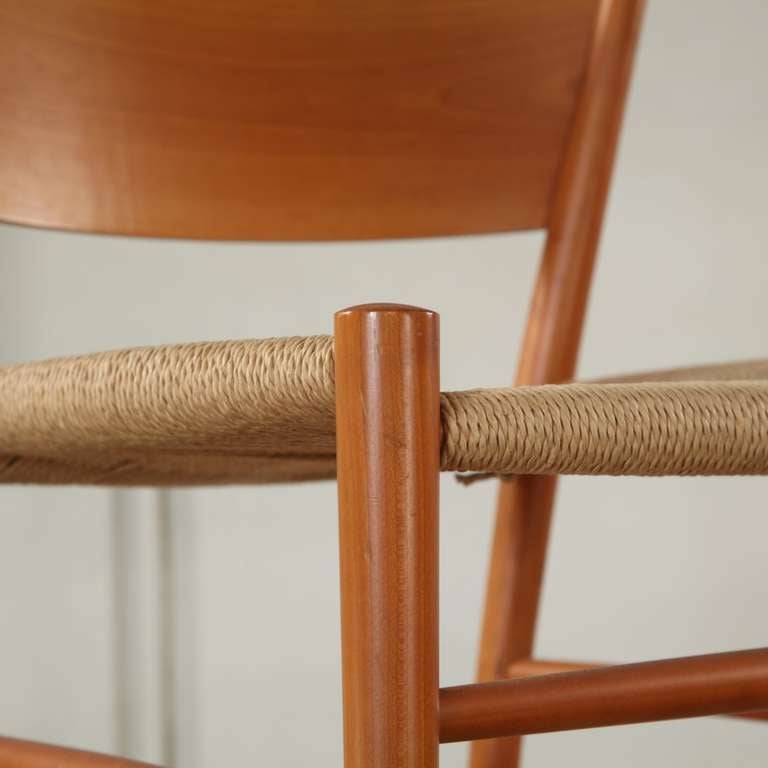 Vintage Tom Stepp Set of 6 Fruitwood 'Jive' Dining Chairs at 1stDibs