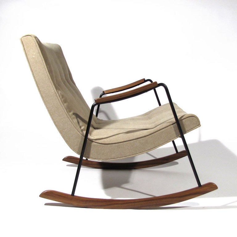 Milo Baughman Rocking Chair For Sale at 1stDibs