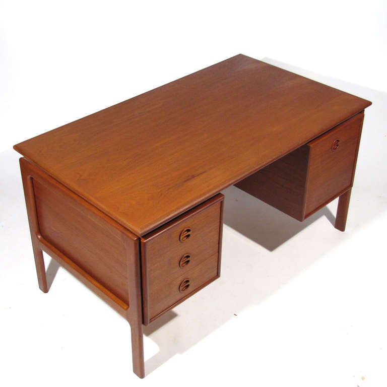 Danish Teak Desk at 1stDibs