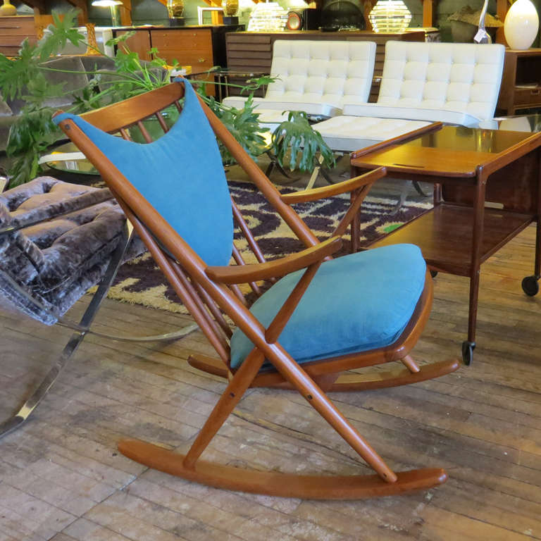 Danish Teak Rocker For Sale at 1stDibs