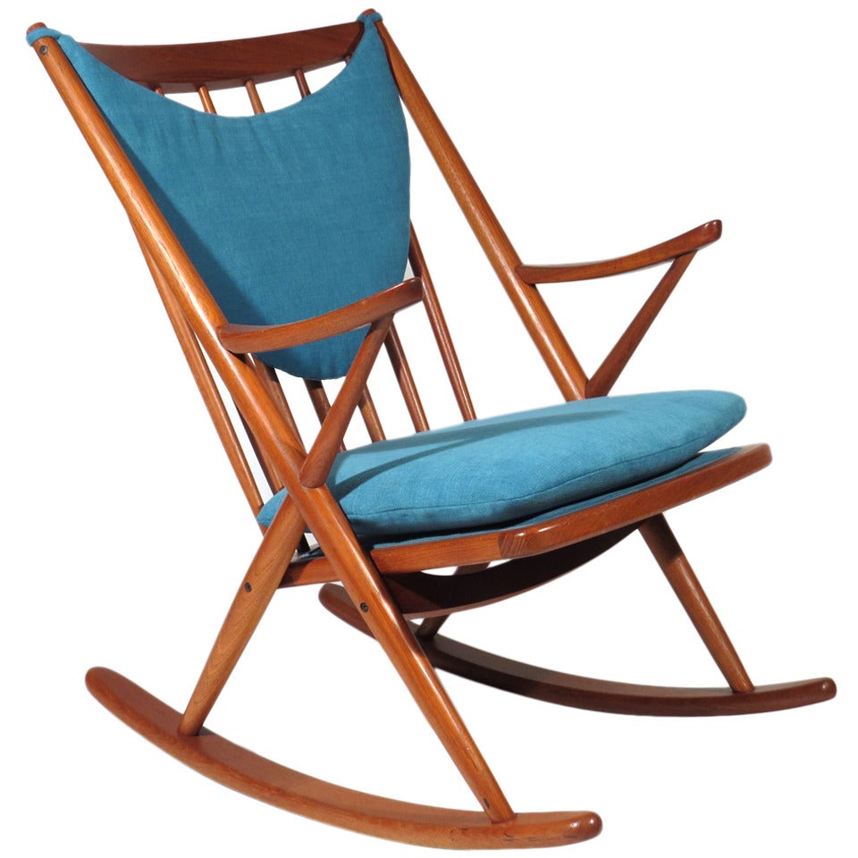 Danish Teak Rocker For Sale at 1stDibs