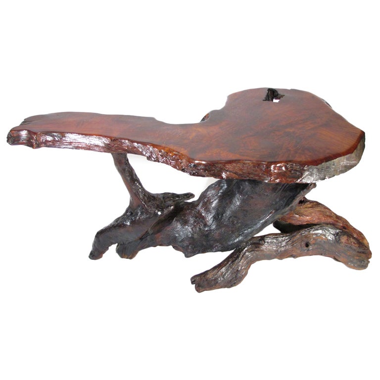 Colossal Burl Redwood Table at 1stDibs