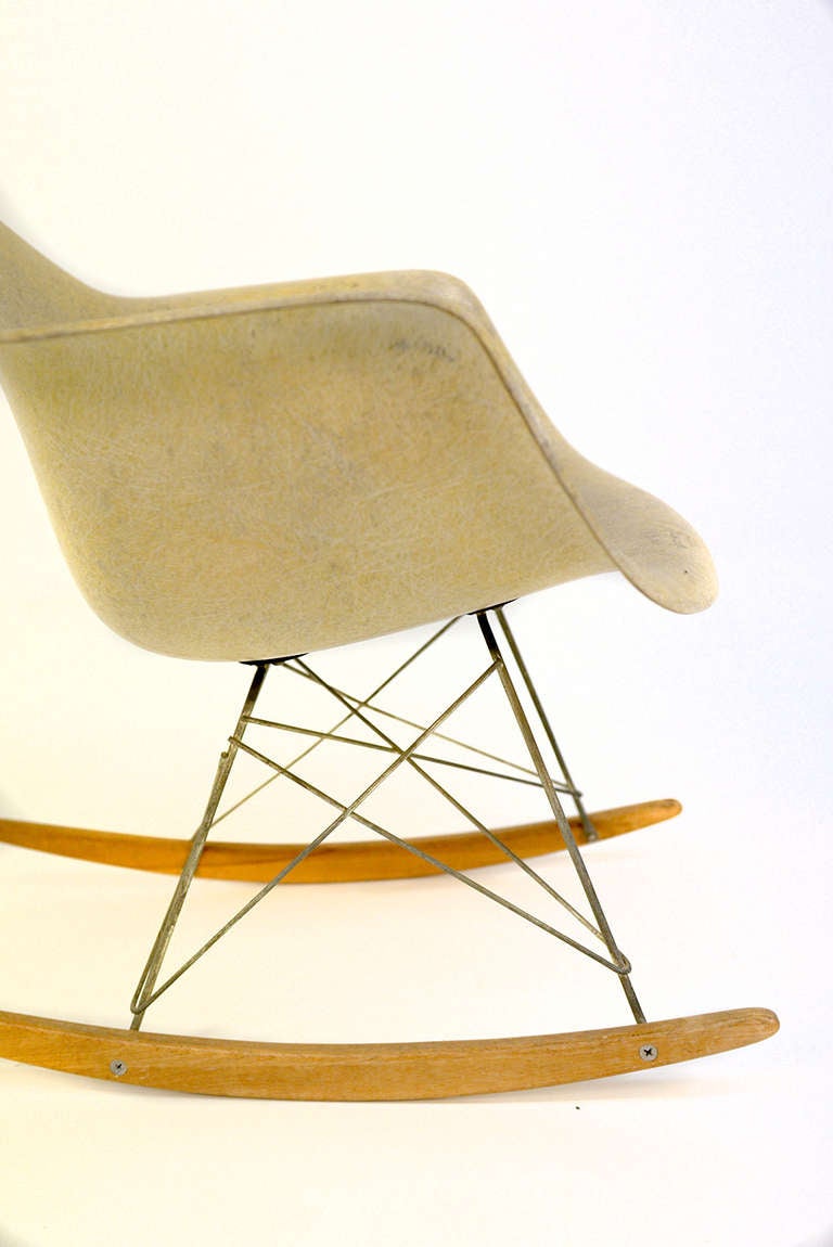 Extreme Rare Rope Edge Eames Rocker, 1st Experimental Base. For Sale at ...