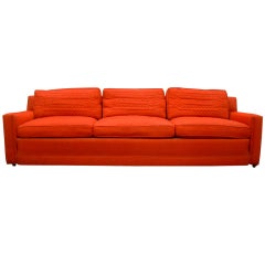 Custom Red Pullman Sofa at 1stDibs