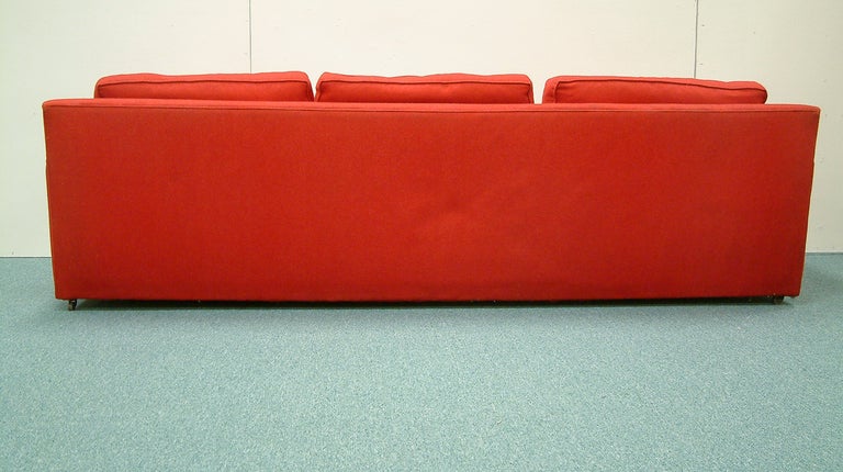 Custom Red Pullman Sofa at 1stDibs