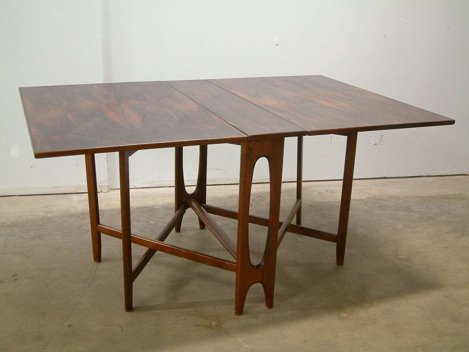 Scandinavian Rosewood Gateleg Dropleaf Dining Table at 1stDibs