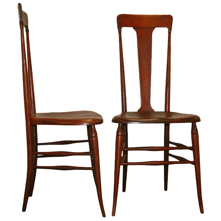 F. H. Conant's Sons Highback Cherrywood Side Chairs at 1stDibs