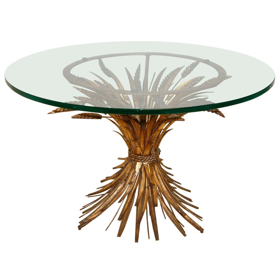 Italian Gilt Sheaf of Wheat Table at 1stDibs