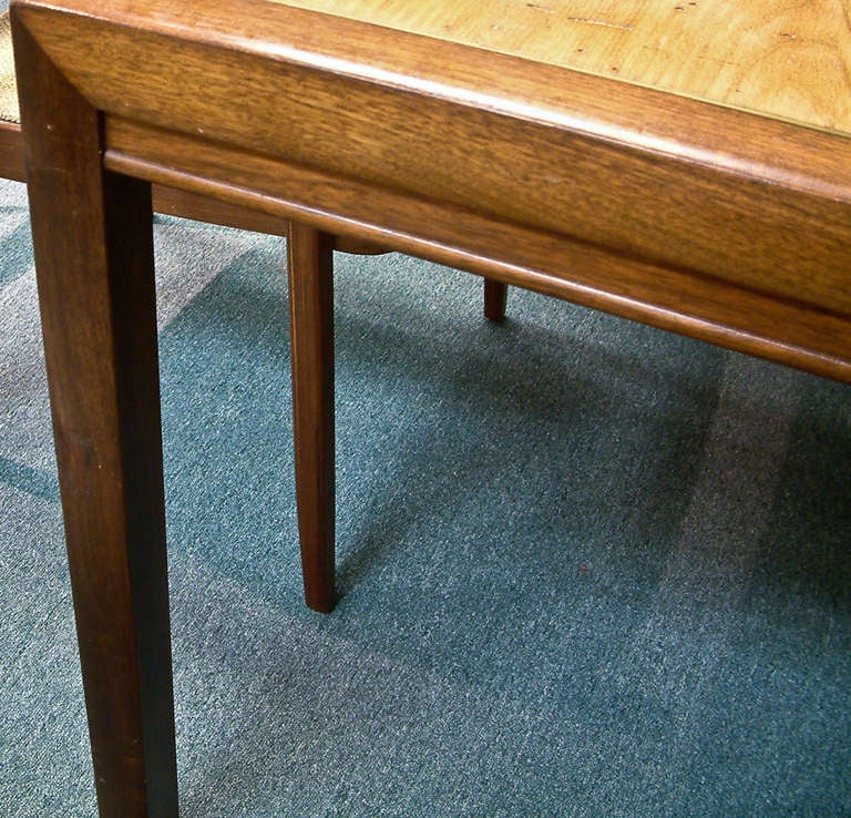 1970's Wormy Chestnut Modern Dining Table at 1stDibs