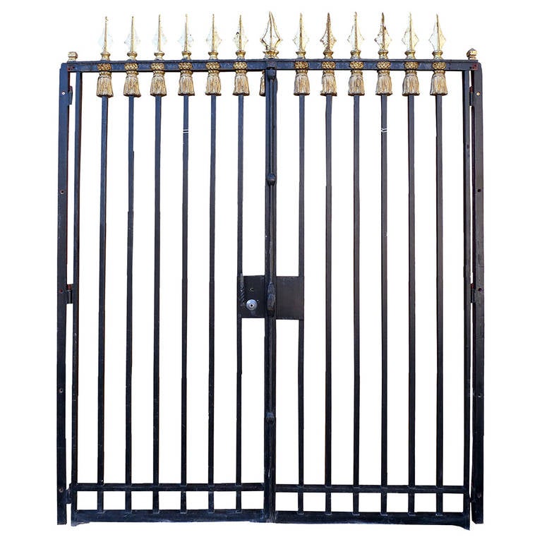 French Empire style wrought iron gate - Ca 1950. at 1stDibs