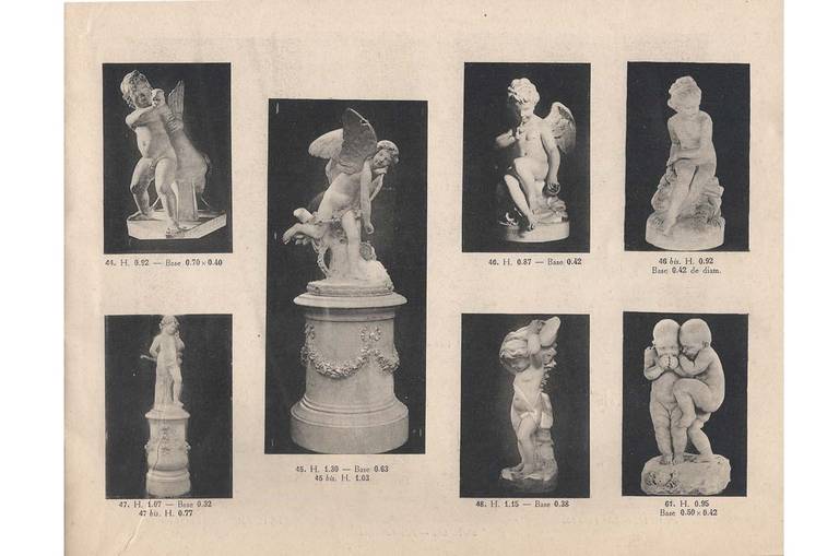 French Louis XVI Style Composite Stone Cupid, 19th Century at 1stDibs