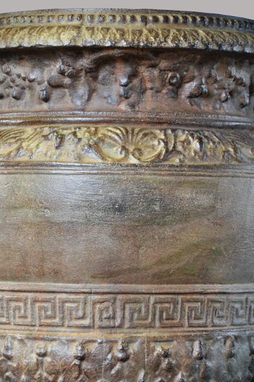 Louis XIV Style Cast Iron Garden Vase For Sale at 1stDibs