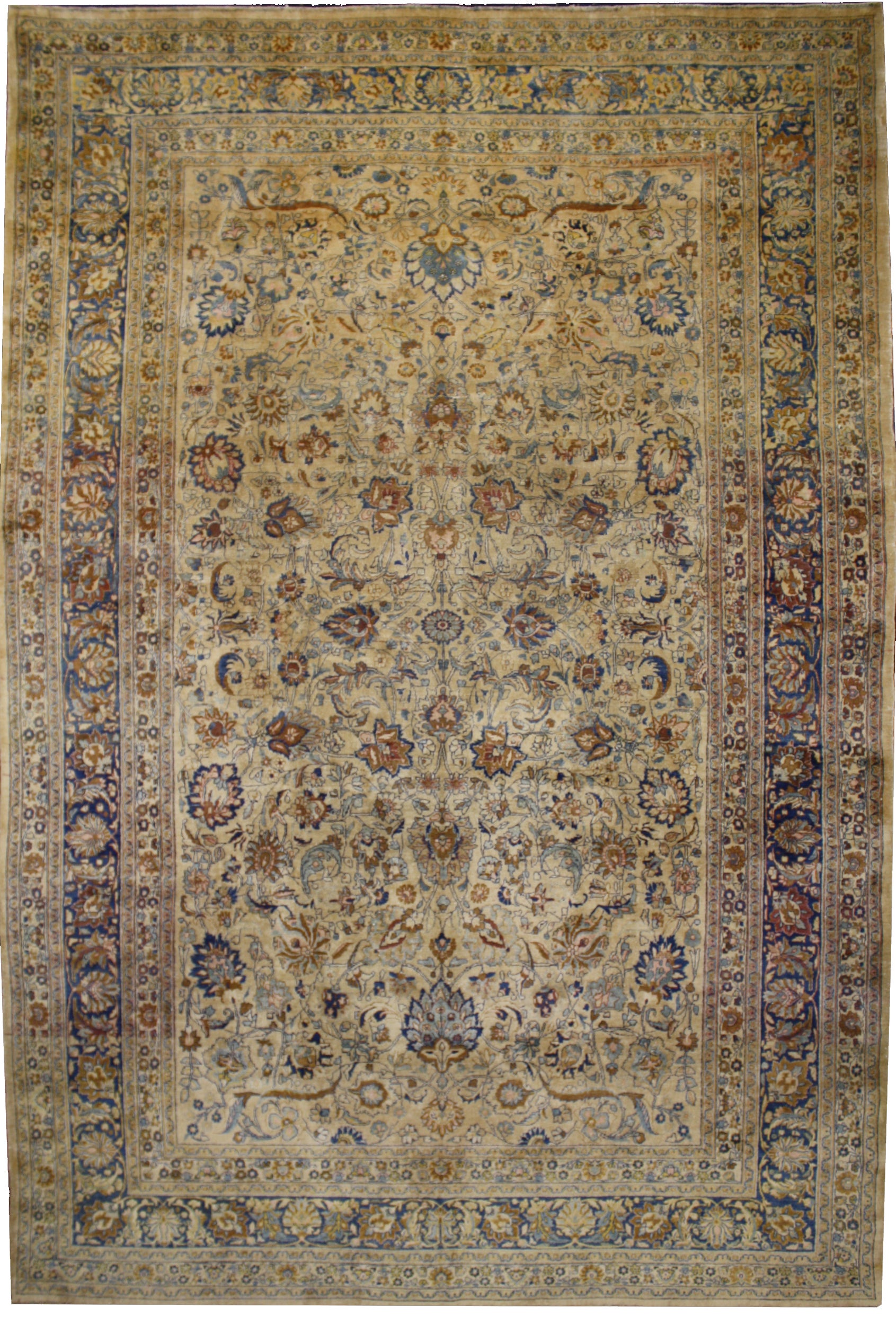 Antique Persian Mashhad Rug with Modern Style in Soft Colors For Sale ...