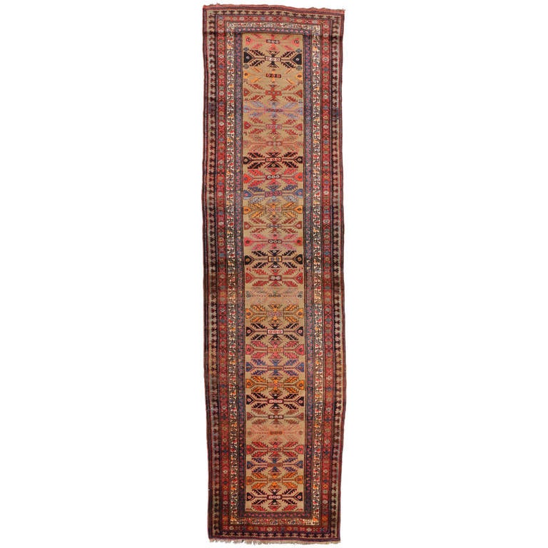 Antique Russian Carpet Runner from Caucasus Region at 1stDibs