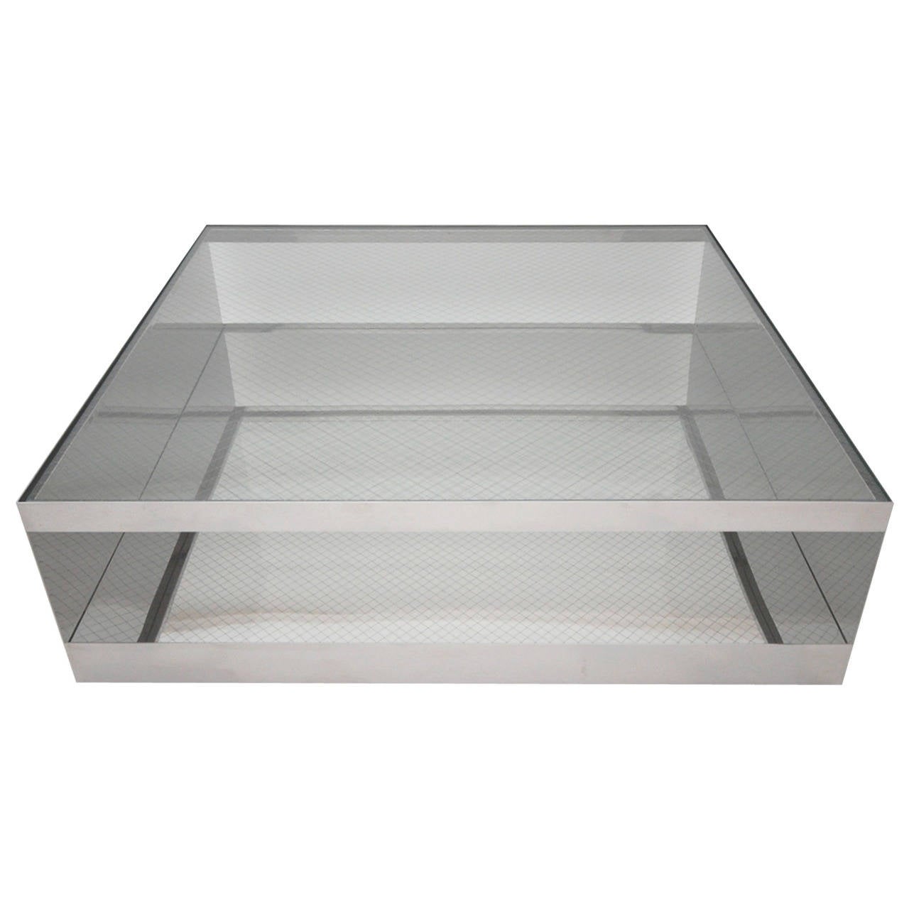 Stainless Steel Low Table Designed by Joe D'urso for Knoll ...