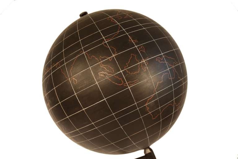 Aviation Training Globe on Steel Stand from Paris at 1stDibs