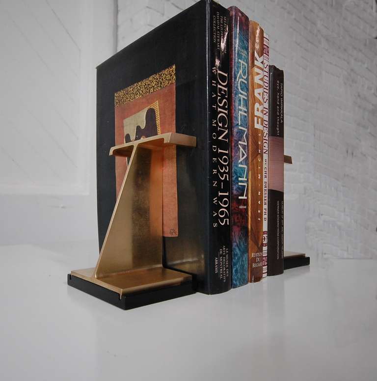 Brass I-beam Bookends at 1stDibs
