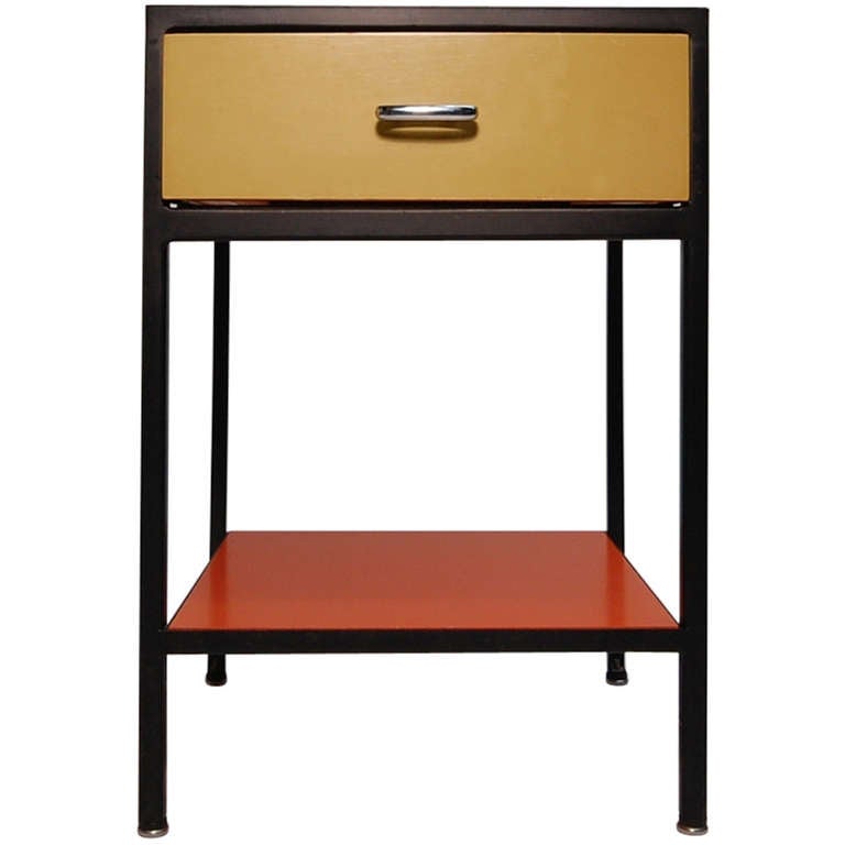 George Nelson Steel Frame Night Stand / End Table at 1stdibs
