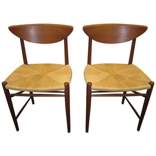 Drawn HM4 Chair with Arm Rests, Black Lacquered Oak by Hvidt and ...