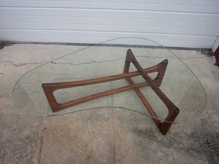 Adrian Pearsall Sculptural Walnut Dog Bone Coffee Table Mid-century ...