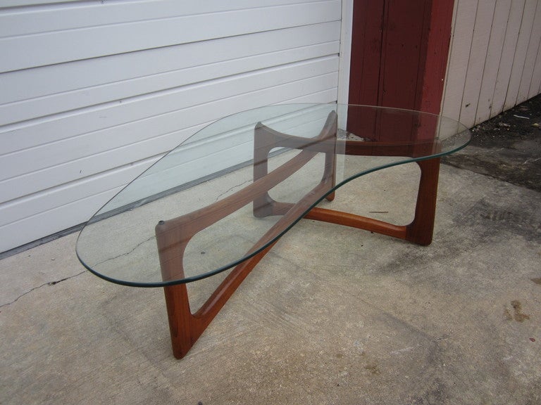 Adrian Pearsall Sculptural Walnut Dog Bone Coffee Table Mid-century ...