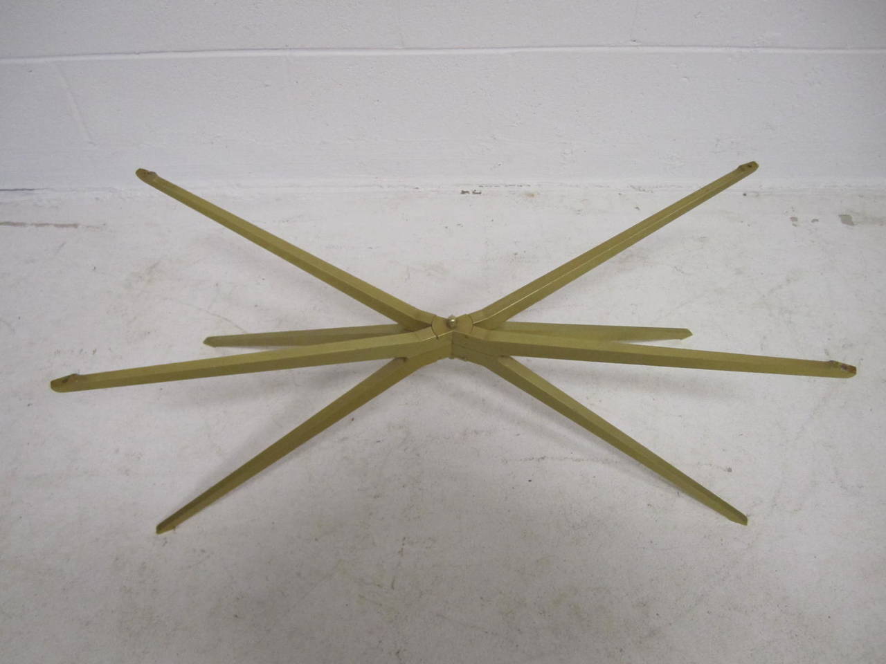 Spectacular Mid-Century Modern Italian, Gold Starburst Coffee Table at ...