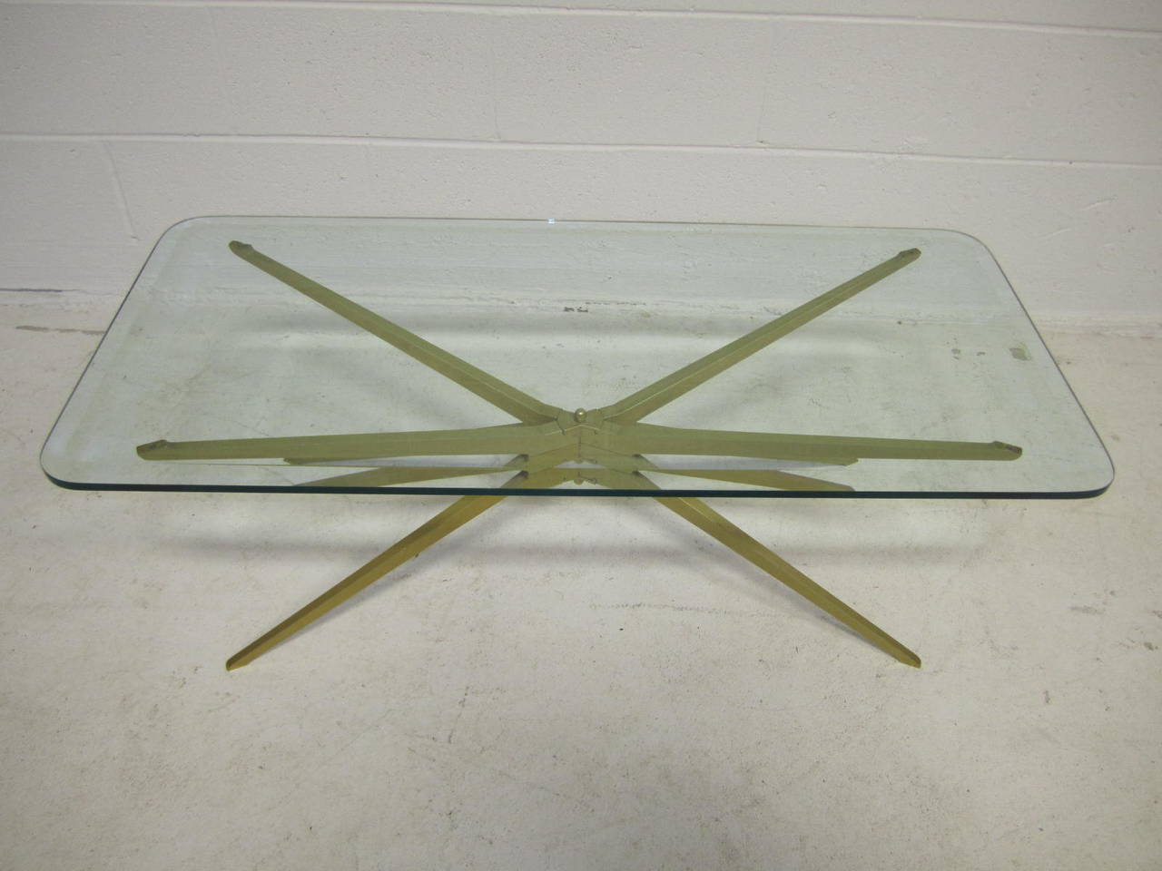 Spectacular Mid-Century Modern Italian, Gold Starburst Coffee Table at ...