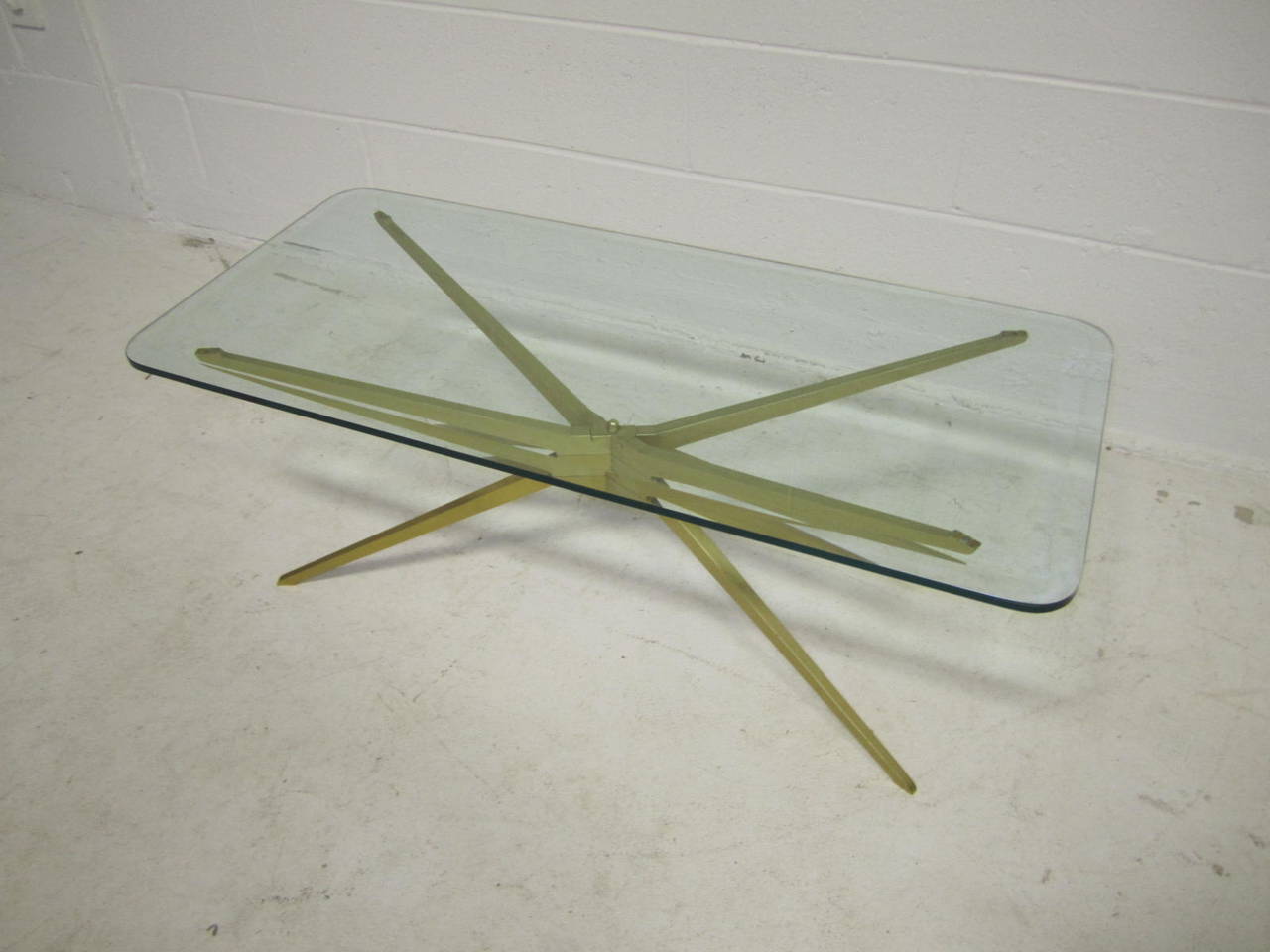 Spectacular Mid-Century Modern Italian, Gold Starburst Coffee Table at ...