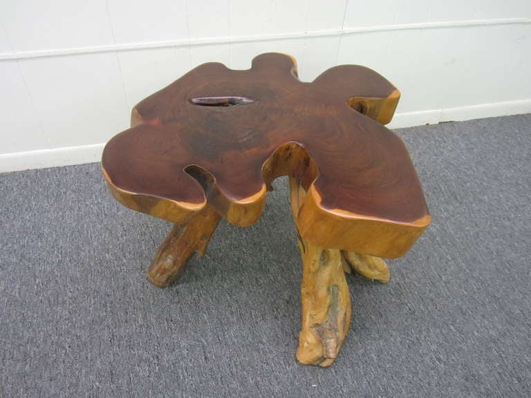 Redwood Tree Root Side Table In The Style Of Nakashima Mid-century ...