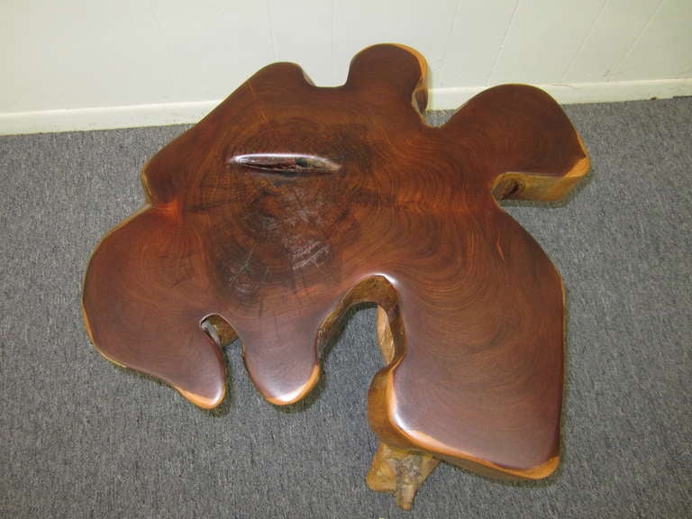 Redwood Tree Root Side Table In The Style Of Nakashima Mid-century ...