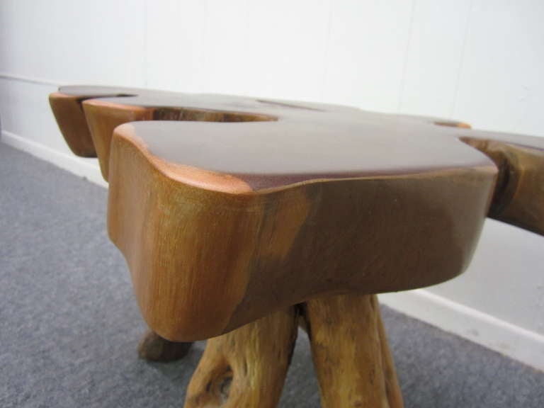 Redwood Tree Root Side Table In The Style Of Nakashima Mid-century ...