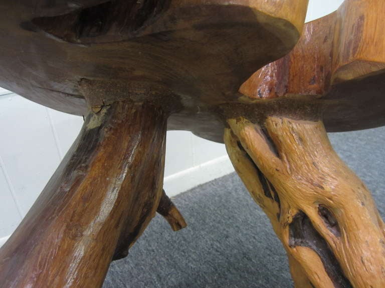 Redwood Tree Root Side Table In The Style Of Nakashima Mid-century ...
