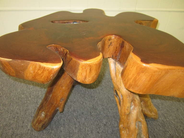 Redwood Tree Root Side Table In The Style Of Nakashima Mid-century ...