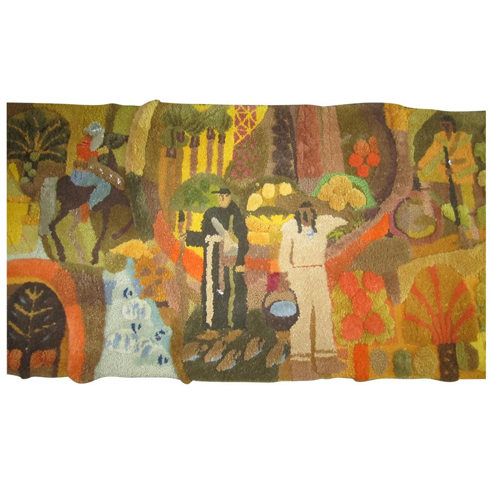 Amazing Huge Tapestry Depicting American History, Mid-Century Modern at ...