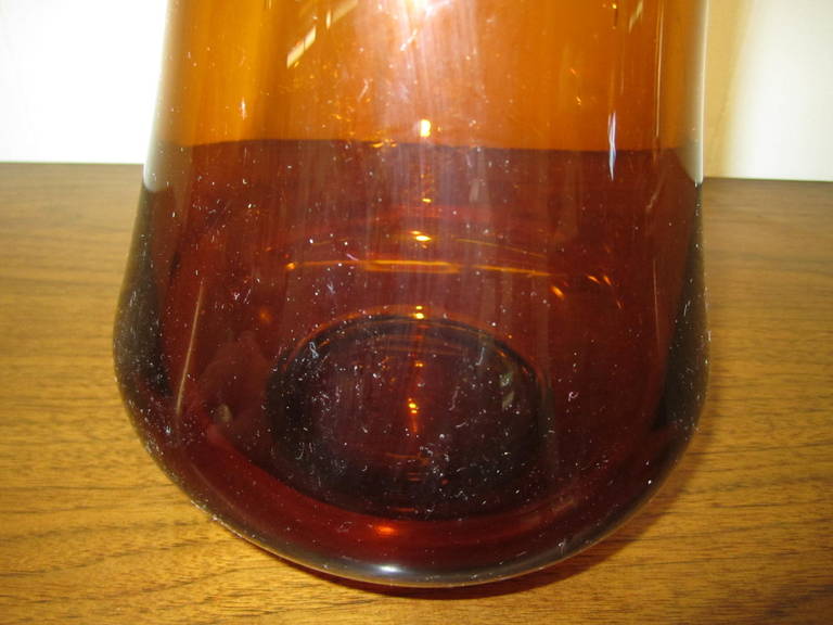 Colorful Mid-Century Modern Large Viking Art Glass Vase For Sale at ...