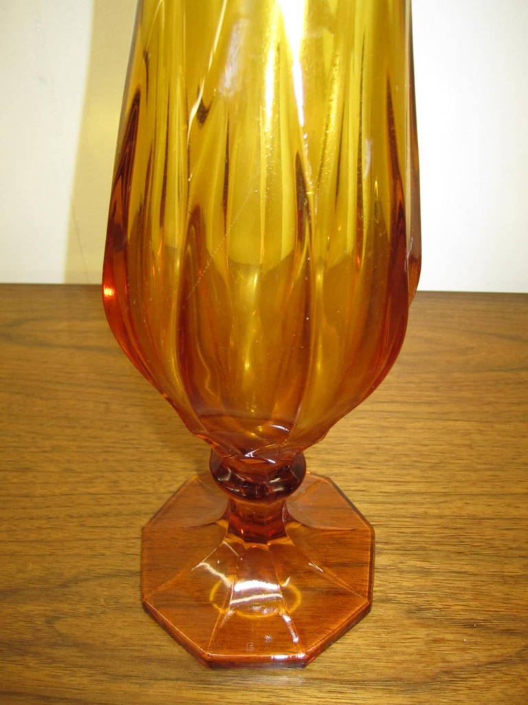 Colorful Mid-Century Modern Large Viking Art Glass Vase For Sale at ...