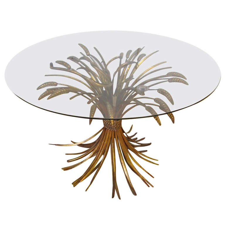 Wheat Table From Coco Chanel Hollywood Regency Modern at 1stDibs
