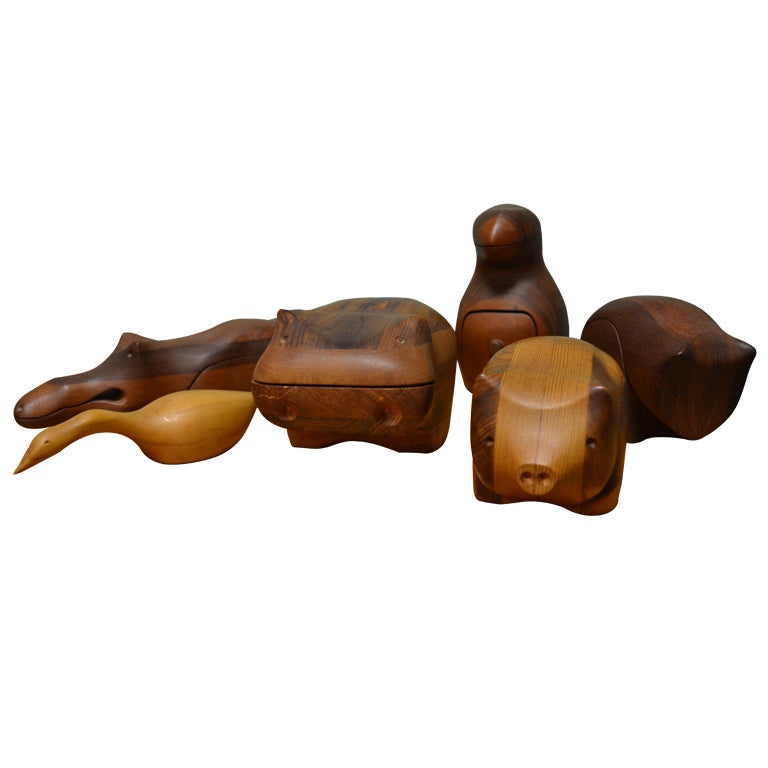 Amazing Collection of Six Deborah Bump Mid-Century Modern Animal ...
