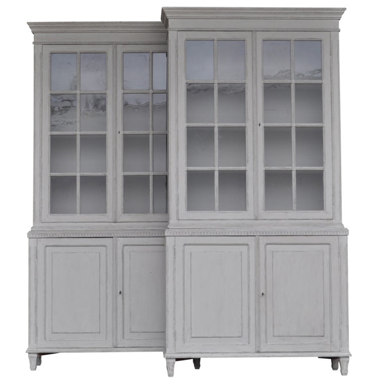 Large Pair of Swedish Kitchen or Library Cabinets at 1stDibs