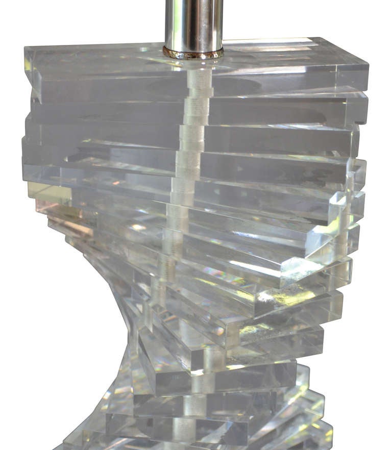 DNA Lucite Lamp, Mid-Century at 1stDibs | lucite dna table