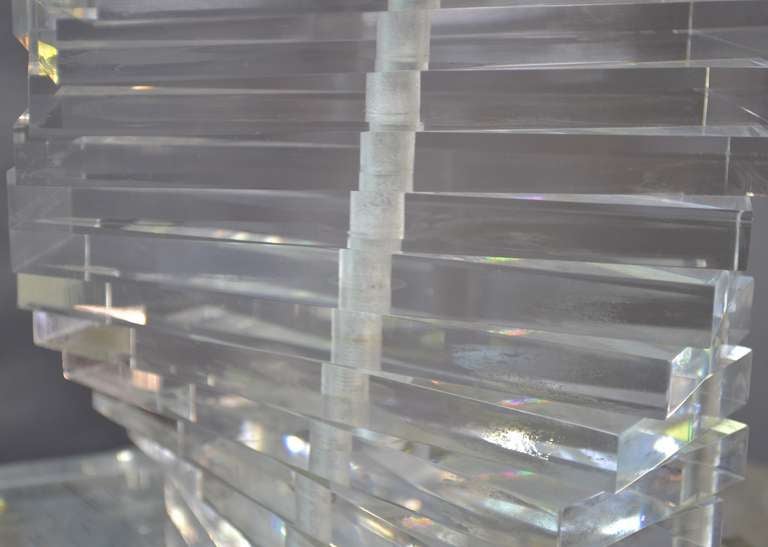 DNA Lucite Lamp, Mid-Century at 1stDibs | lucite dna table